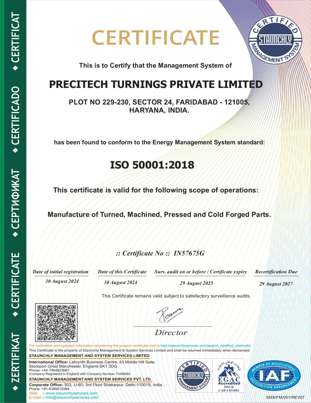 Certifications | Trusted Machined Parts Manufacturer